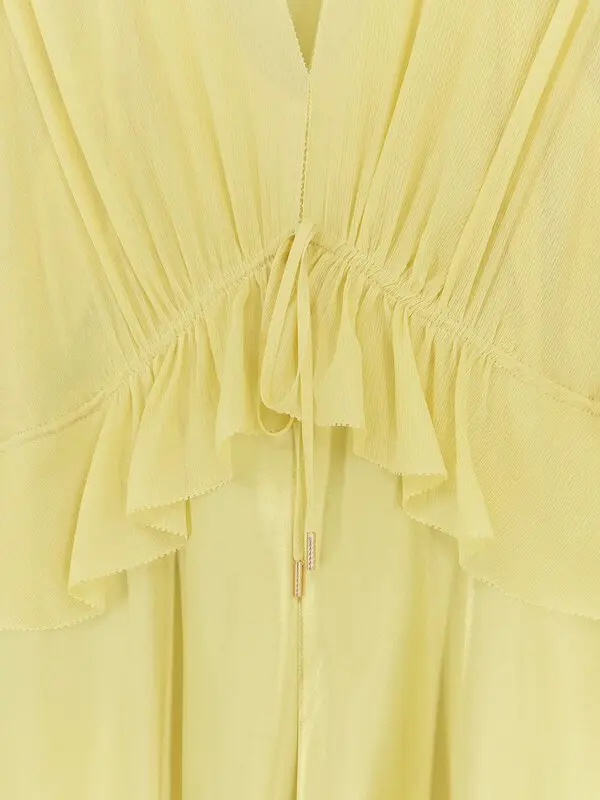 Alberta Ferretti Satin Long Dress