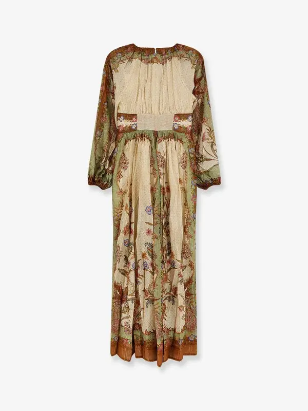 Zimmermann Indra Floral Print Cotton And Silk Maxi Dress