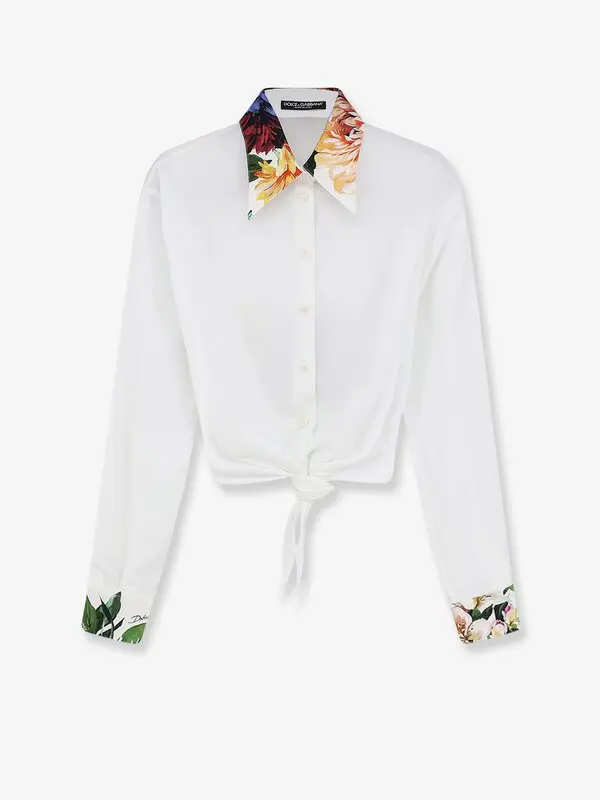 Dolce & Gabbana Cotton Shirt With Knot