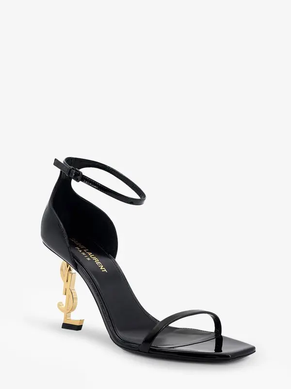 Saint Laurent Opyum 85 Patent Leather Ankle Strap Sandals