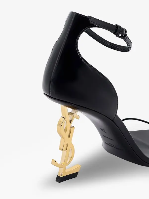 Saint Laurent Opyum 85 Patent Leather Ankle Strap Sandals