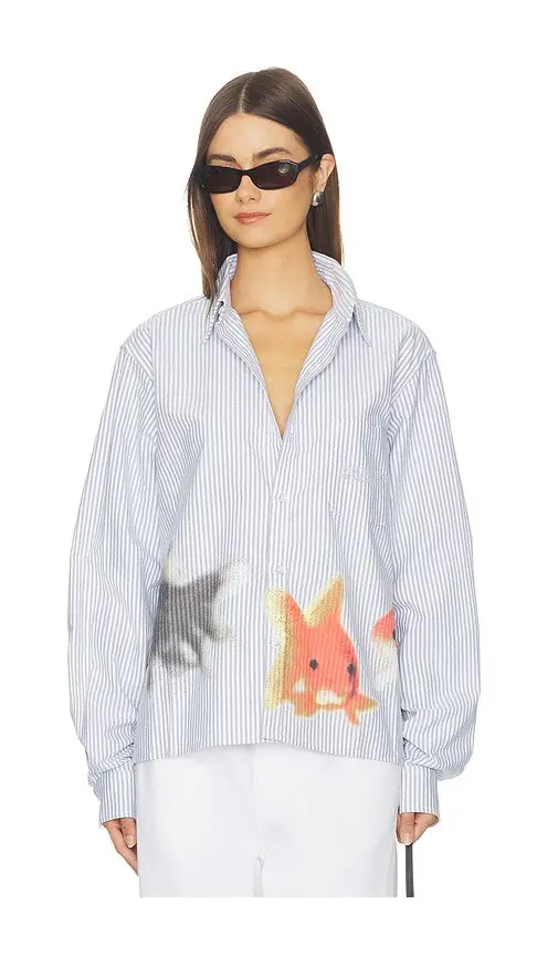 VANDYTHEPINK Goldfish Graphic Button Down Shirt