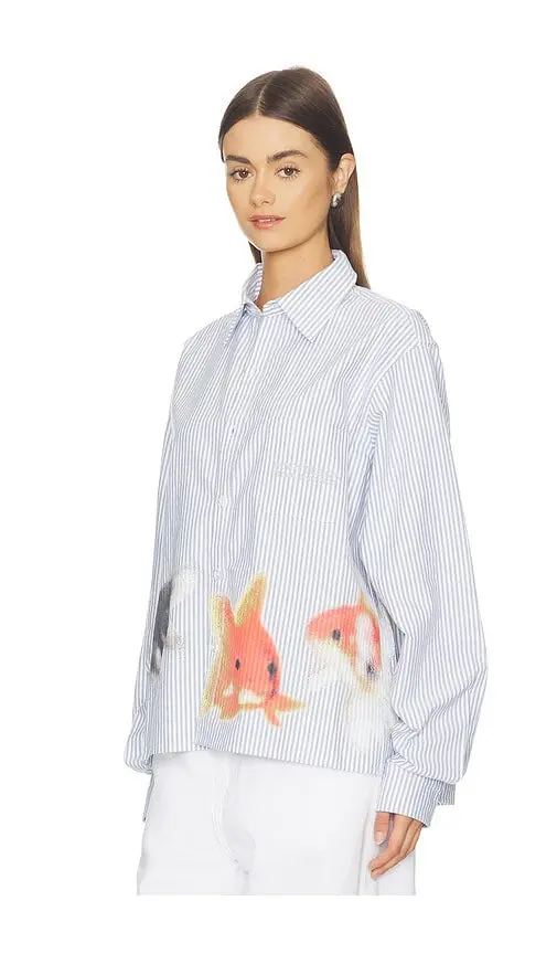 VANDYTHEPINK Goldfish Graphic Button Down Shirt