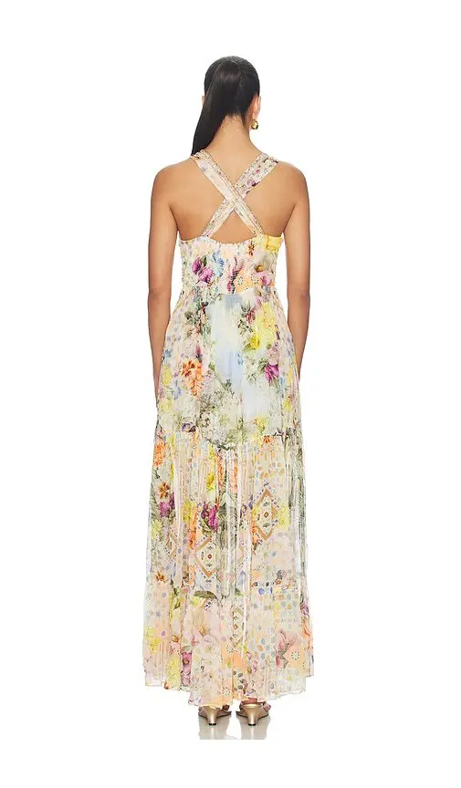 Camilla Bead Strap Gathered Panel Dress
