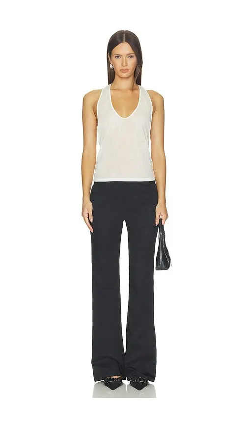 EB DENIM Valley Sheer Racer Tank Top