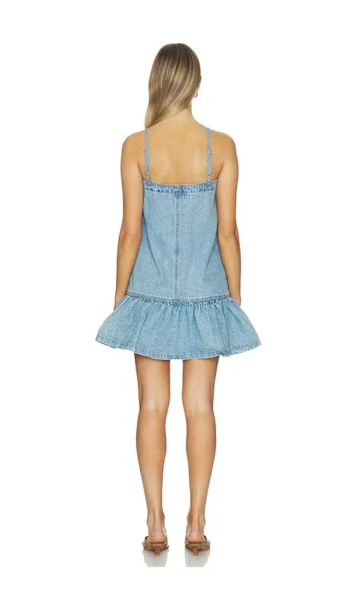 Blanknyc Denim Mini Dress With Ruffle Hem