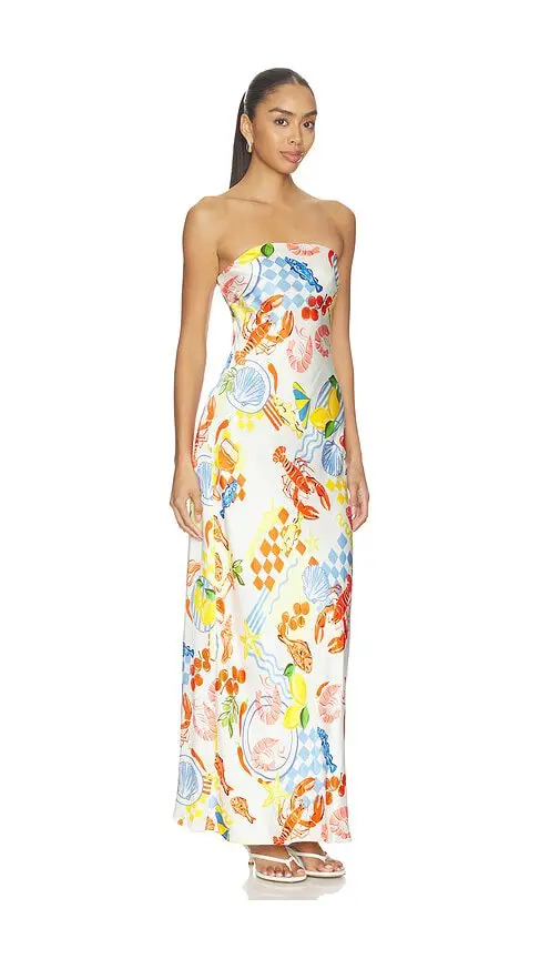 L*Space Printed Strapless Maxi Dress