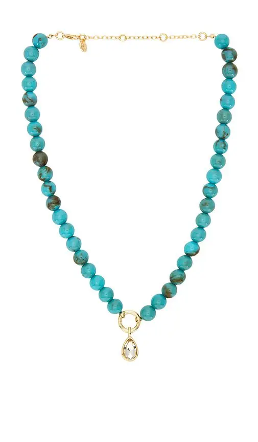 Baublebar Janette Resin Bead Necklace With Crystal Pendant - Blue