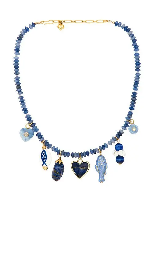 Brinker & Eliza Mantoloking Charm Necklace - Blue