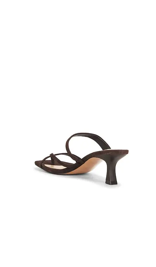 Steve Madden Ajay Strappy Kitten Heel Sandal - Chocolate