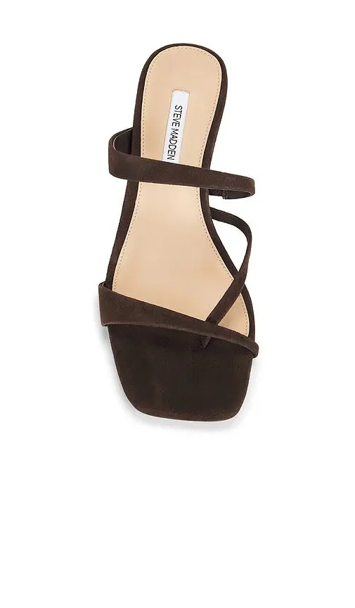 Steve Madden Ajay Strappy Kitten Heel Sandal - Chocolate