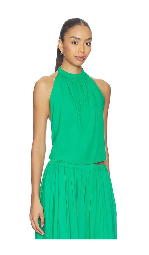 RIPLEY RADER Linen Tie Back Halter Top