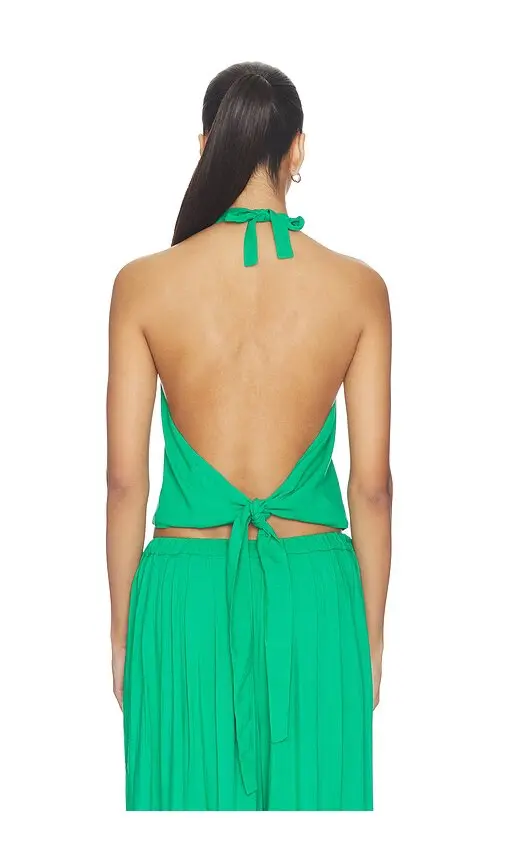RIPLEY RADER Linen Tie Back Halter Top