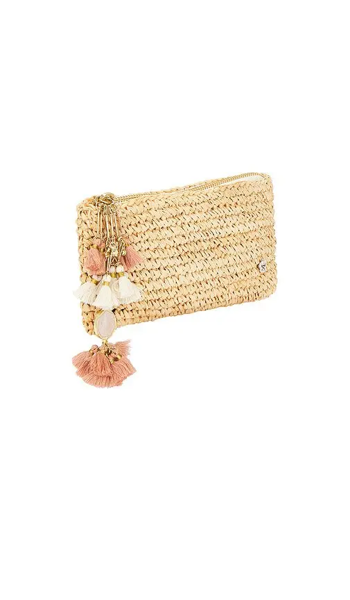 FLORABELLA Alegre Crochet Raffia Clutch