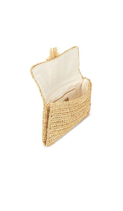 FLORABELLA Chastanet Crochet Raffia Clutch