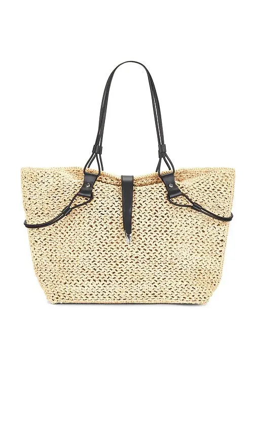 IRO PARIS Lasso Raffia Shoulder Bag