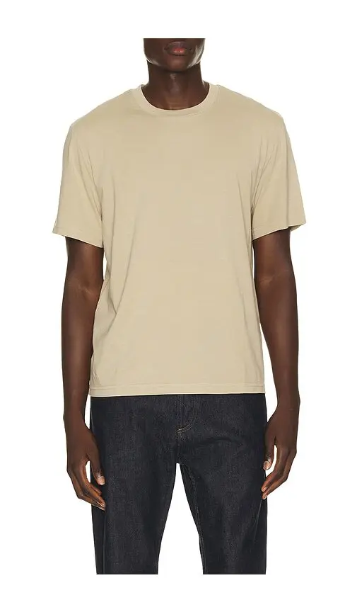 FRAME Short Sleeve Light Cotton Tee In . Also