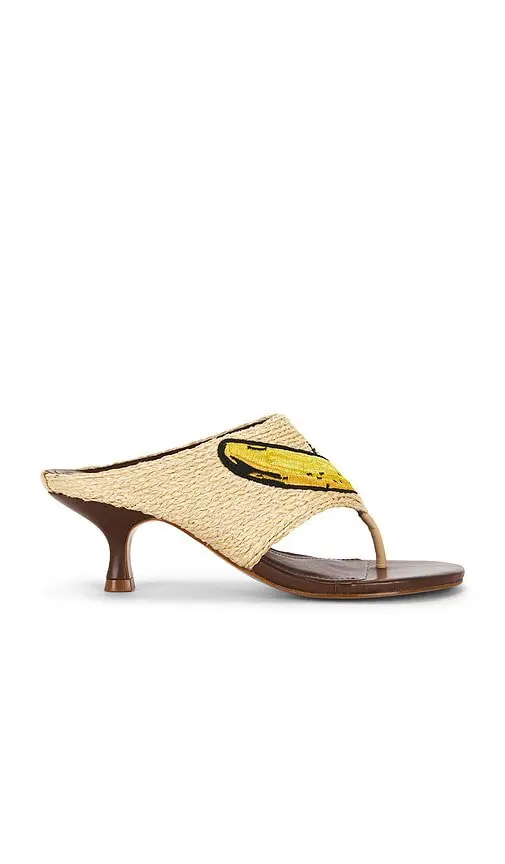 Farm Rio Raffia Icons Kitten Heel Sandals
