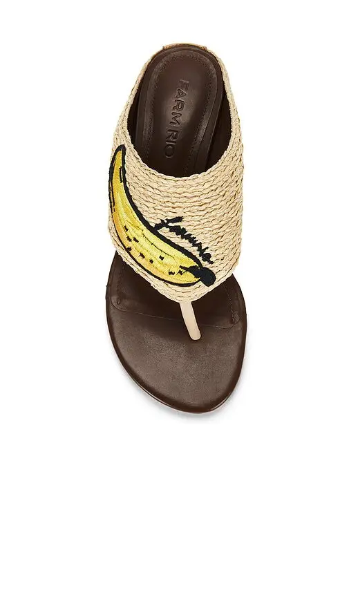 Farm Rio Raffia Icons Kitten Heel Sandals