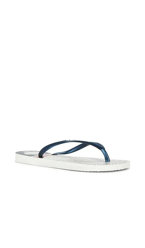 Havaianas Slim Nautical Thong Sandals - Navy