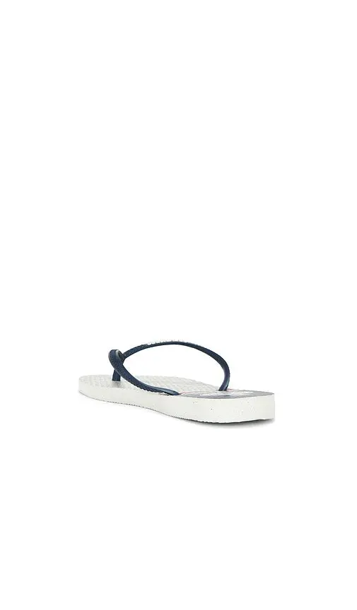 Havaianas Slim Nautical Thong Sandals - Navy