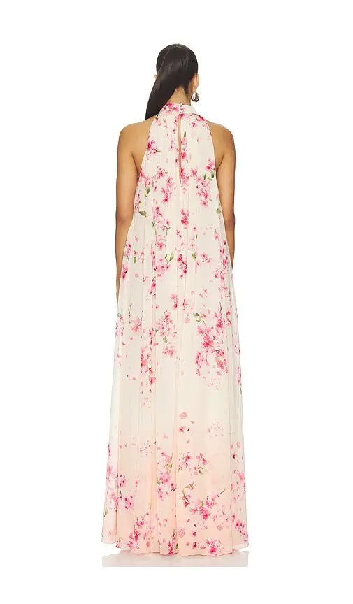 Rococo Sand Floral Print Halterneck Maxi Dress