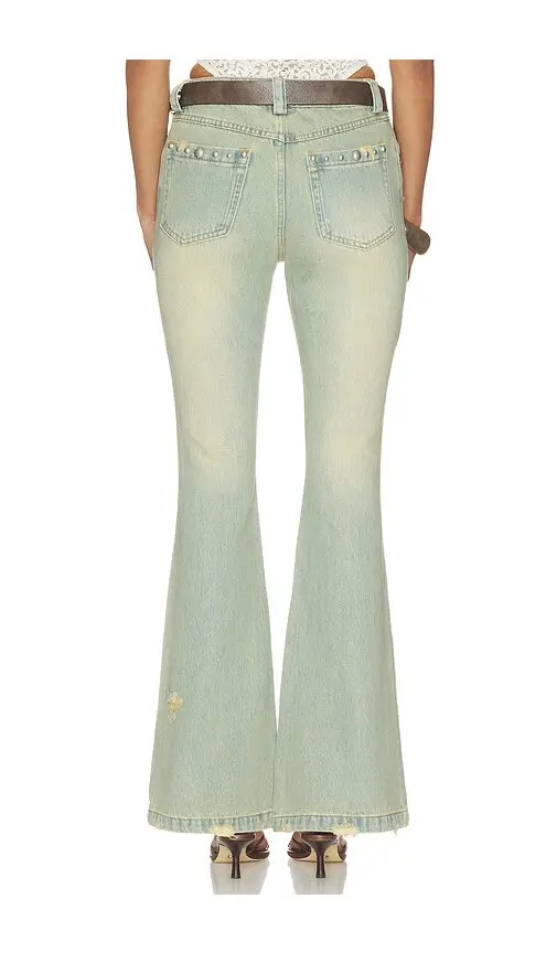 MARKGONG Studded Flared Jeans