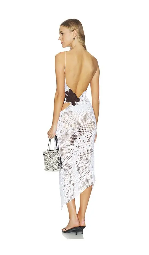 KETTEL ATELIER Crochet One-shoulder Dress