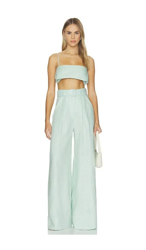 Matthew Bruch Structured Bandeau Crop Top