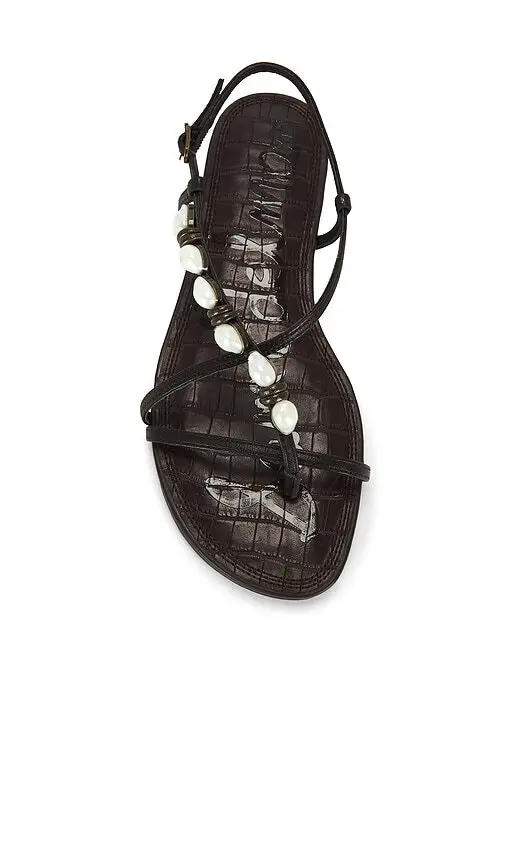 Sam Edelman Calla 2 Embellished Flat Sandals - Brown