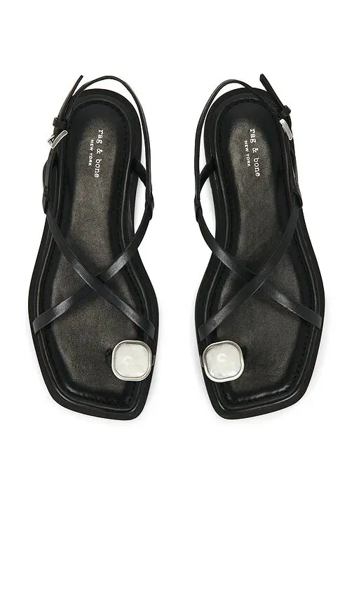 Rag & Bone Remi Flat Sandal - Black