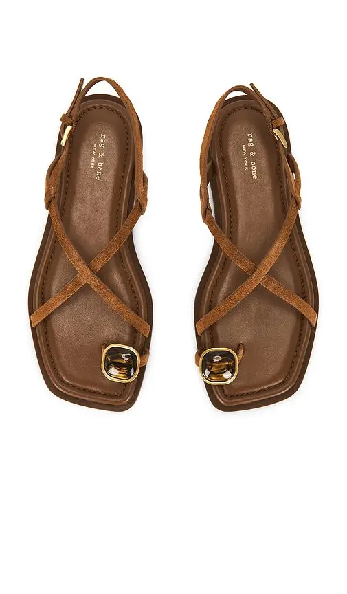 Rag & Bone Remi Flat Sandal - Brown