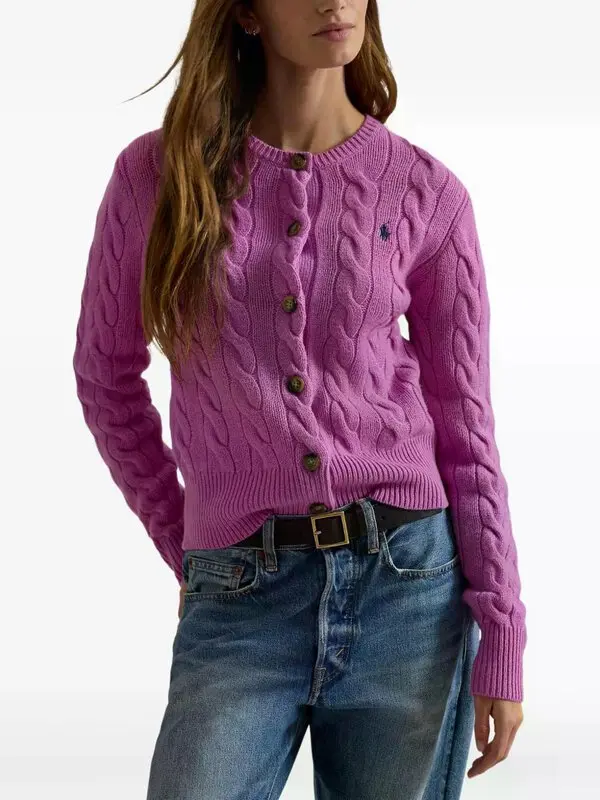 Polo Ralph Lauren Cable Knit Embroidered Cardigan