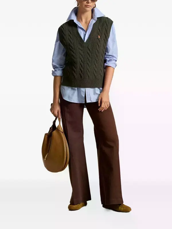 Polo Ralph Lauren Cable-knit V-neck Sweater