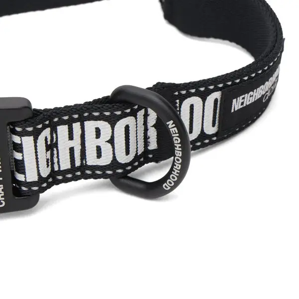NEIGHBORHOOD Wide Dog Collar With Reflective Stripes