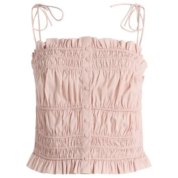 SKIMS Poplin Ruffle Cami - Dusty Pink