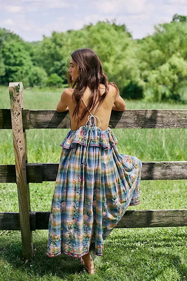 Free People Songs Of Summer Embroidered Maxi Dress