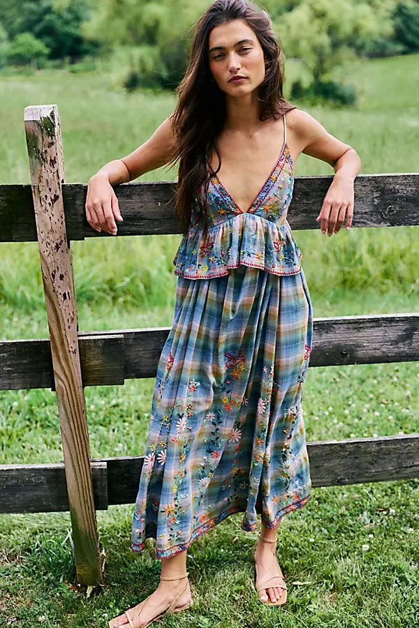 Free People Songs Of Summer Embroidered Maxi Dress