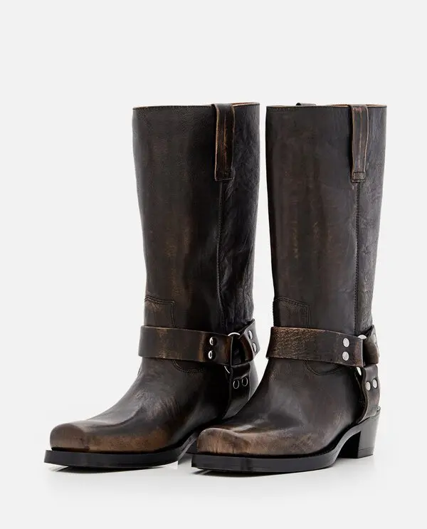 Paris Texas Roxy Brushed Boot Heel 45 - Marrone