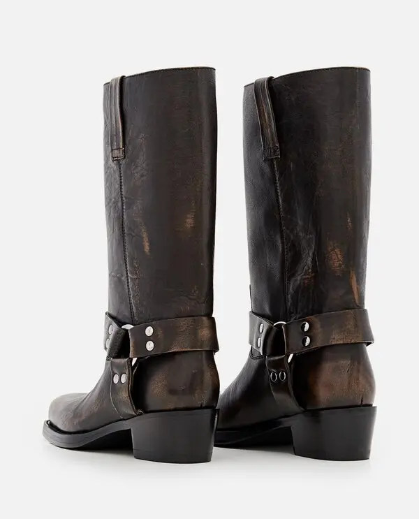 Paris Texas Roxy Brushed Boot Heel 45 - Marrone