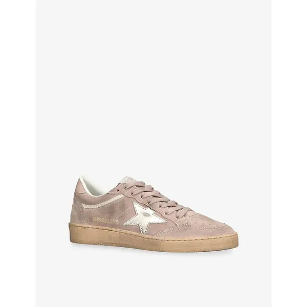 GOLDEN GOOSE Ball Star Suede Trainers - Pale Pink