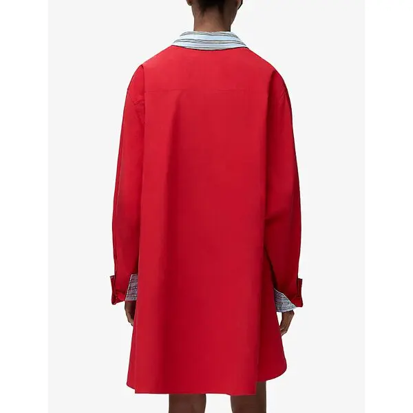 Loewe Embroidered Cotton Shirt Dress