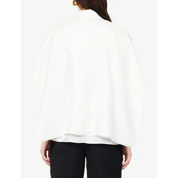 Bottega Veneta Collared Cap-sleeve Silk Top