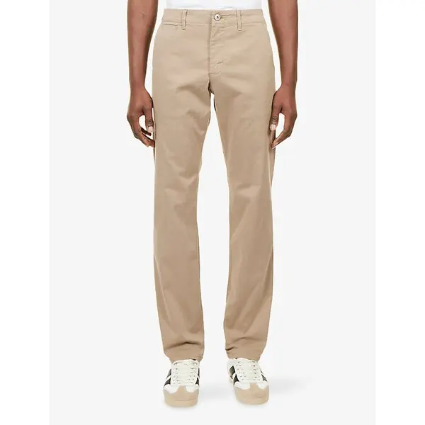 Paige Vincent Straight-leg Cotton-blend Chino Trousers