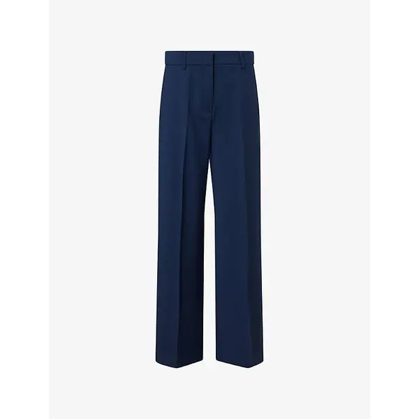 Max Mara Visivo Straight-leg Wool Trousers - Navy