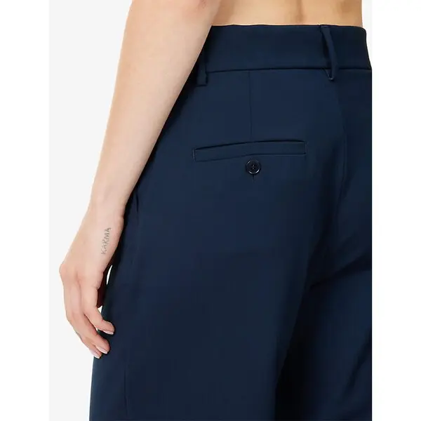 Max Mara Visivo Straight-leg Wool Trousers - Navy