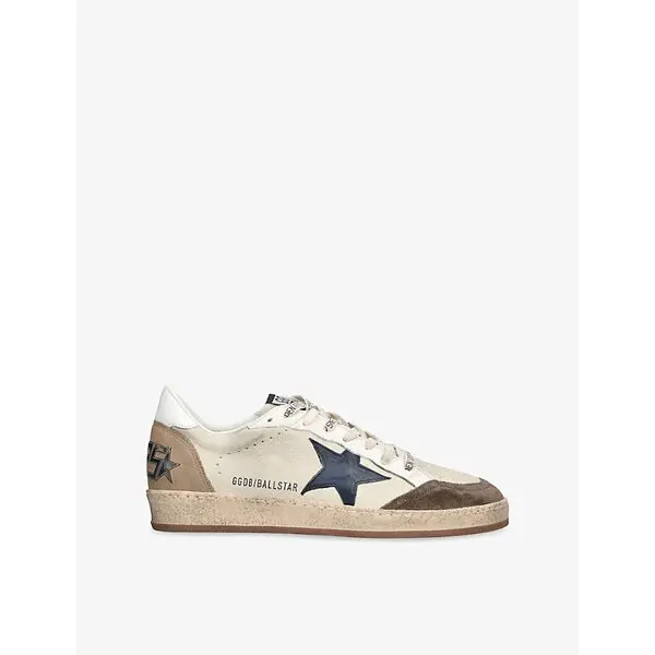 GOLDEN GOOSE Ball Star Leather Trainers - White/navy