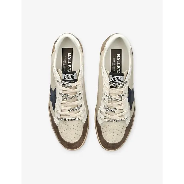 GOLDEN GOOSE Ball Star Leather Trainers - White/navy