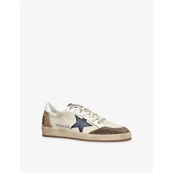 GOLDEN GOOSE Ball Star Leather Trainers - White/navy