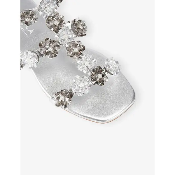 Carvela Embellished Floral Flat Sandals